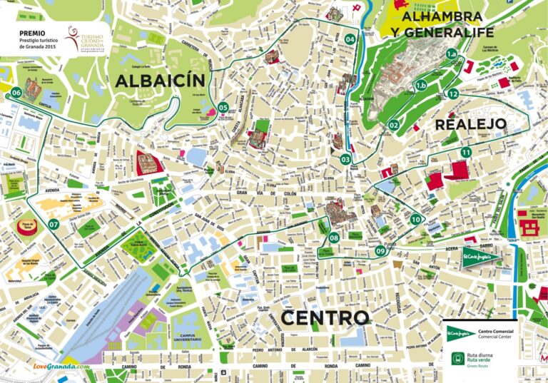 Granada Map - Variety of Granada City Plans and Maps - Spainist